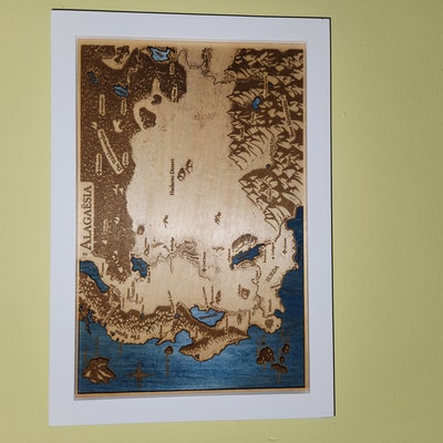 3D Wood Engraved Map of Arrakis Dune Map - Etsy