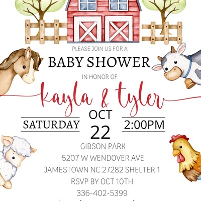 Farm Animals Watercolor Clipart, Cute Farm Clip Art, Nursery Decor ...