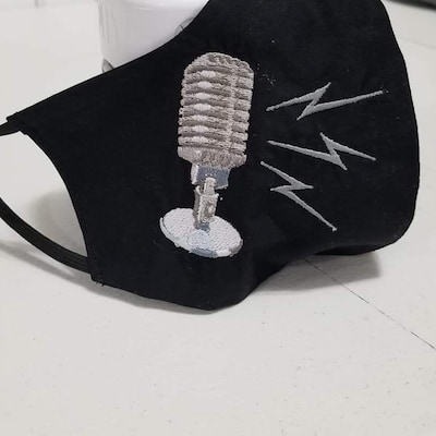 Retro Microphone Machine Embroidery Design, Desktop Microphone ...