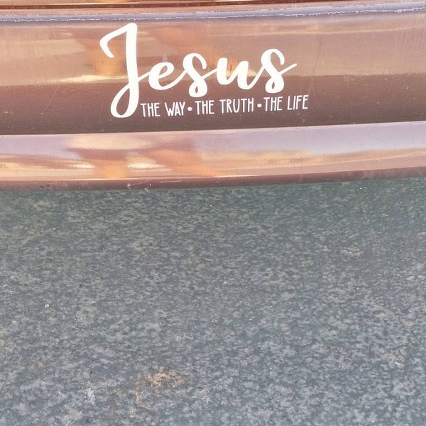 Jesus Decal | Christian Car Sticker, Vinyl Lettering, Window, Mug ...