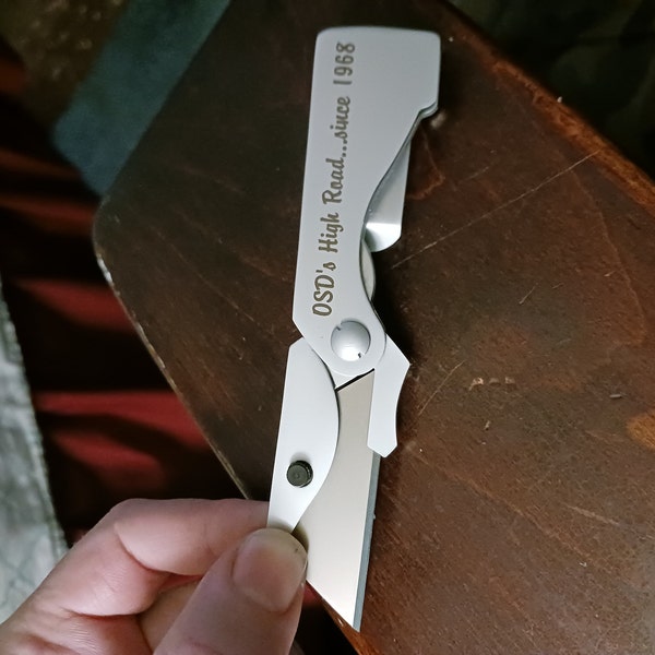 Personalized Gerber EAB Utility Pocket Knife Box Cutter - Custom Made ...