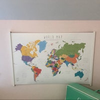 World Map With Countries, PRINTABLE Map of the World Wall Art ...