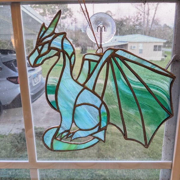 Wispy Elemental Dragon Suncatcher - Etsy