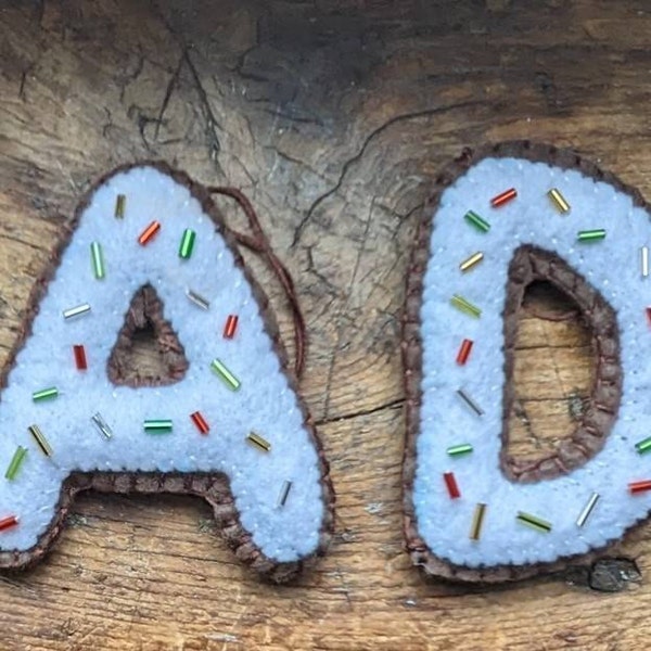 PDF Pattern for Lowercase Felt Sprinkled Sugar Cookie Alphabet Letters ...