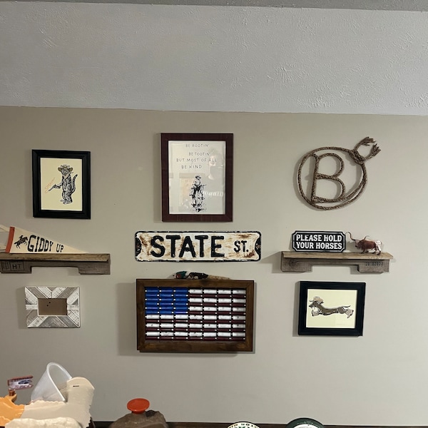 Giddy up Felt Pennant | Vintage Wild West Cowboy Banner, Inspirational ...