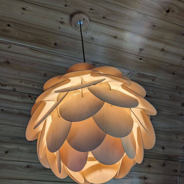 Newtable Lamp-wooden Desk Lamp,artichoke Lamp,acorn Light,bedside Table ...