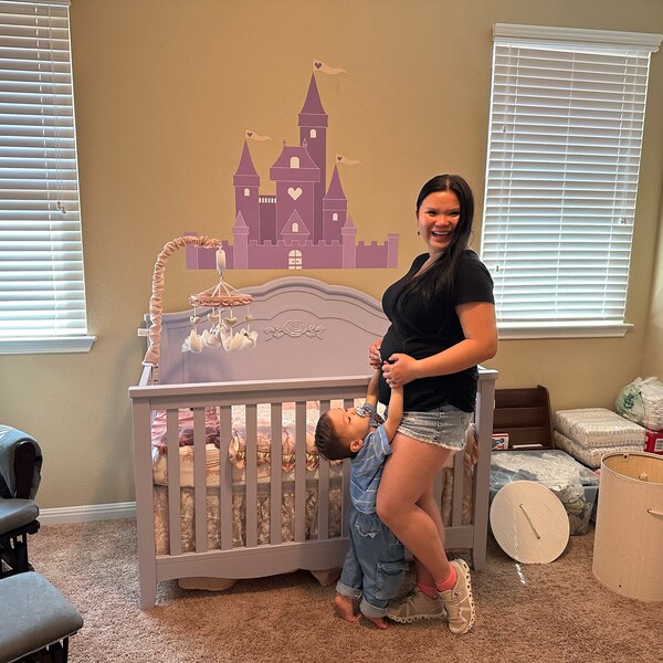 Castle Headboard Decal-purple- Nursery Vinyl Decal, Castle Decal, Fairy ...