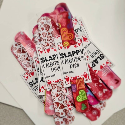 Editable Slap Bracelet Valentine's Day Gift Tag, Slappy Valentine's Day ...