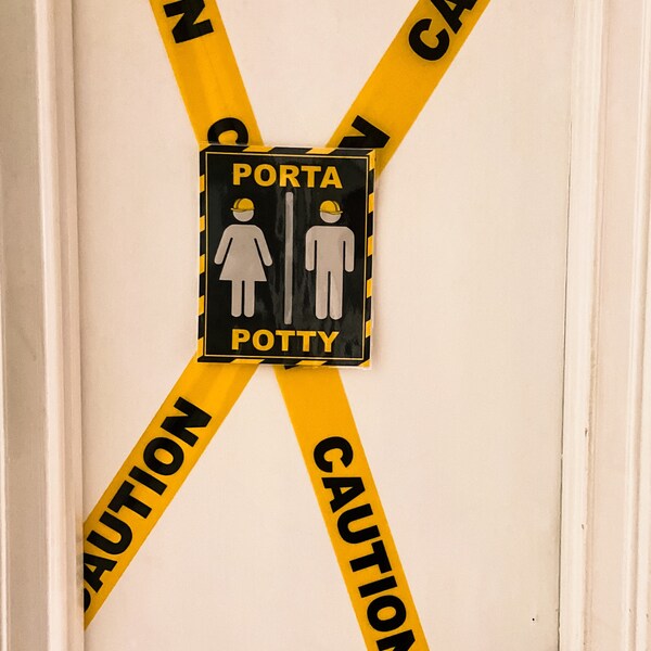 Construction Birthday Porta Potty Sign: 8x10, 16x20 (digital Download ...