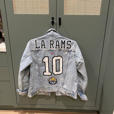 Custom Jean Jacket Custom Vinyl Logo Jacket Large Logo Sports Jacket ...