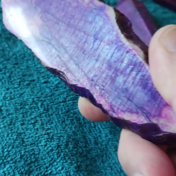 Purple Moonstone Slabs With Blue Flash | Stone of Intuition, Balance ...
