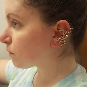 Bronze Octopus Ear Cuff Octopus Earring Octopus Jewelry Tentacle ...