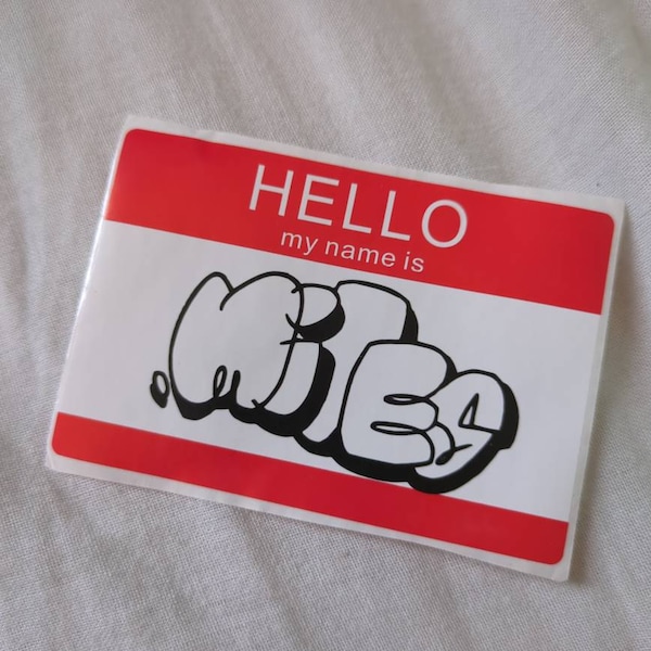Hello, My Name is Miles - Holographic Sticker - Etsy