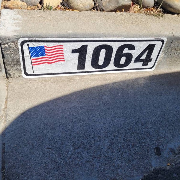 Curb-n-sign® Custom Double Sided Reflective 911 Address Aluminum Sign ...