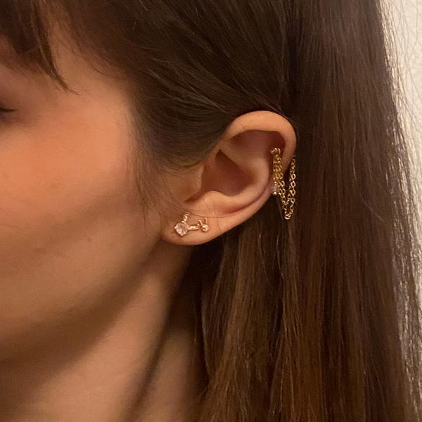 Hidden Helix Chain, Helix Chain, Double Helix Chain, Helix Earring ...