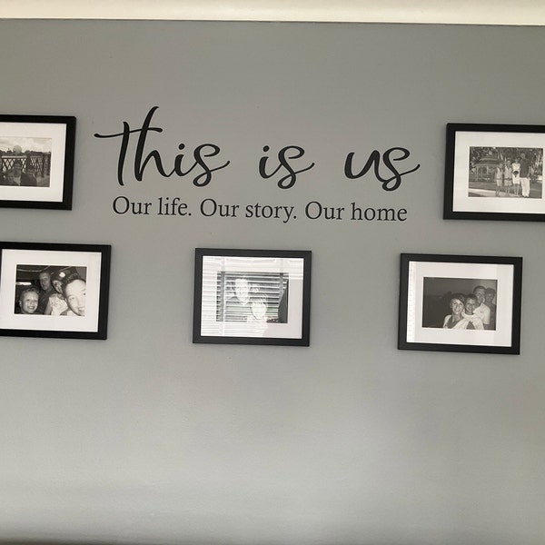 Wall Quote this is Us... Sticker, Vinyl Decal, Modern Transfer, Decor ...