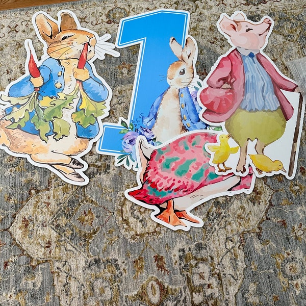 Easter Peter Rabbit Cutouts and Yard Signs, Peter Rabbit Baby Shower ...