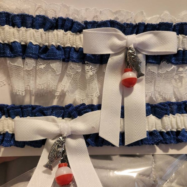 Fishing Garter Set of Two CHOOSE YOUR COLORS Custom Made Set of Two ...