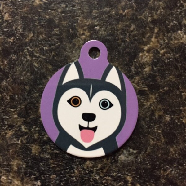 Pet ID Tag - Husky - Etsy