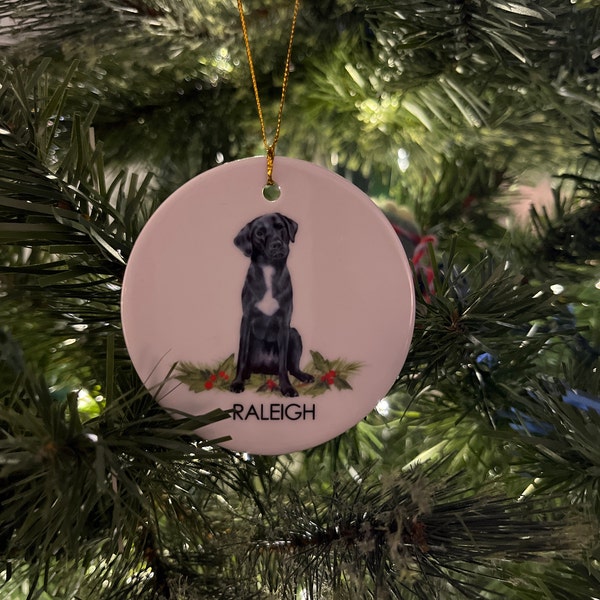 Personalized Black Lab Christmas Ornament: Dog Lover Gift - Etsy