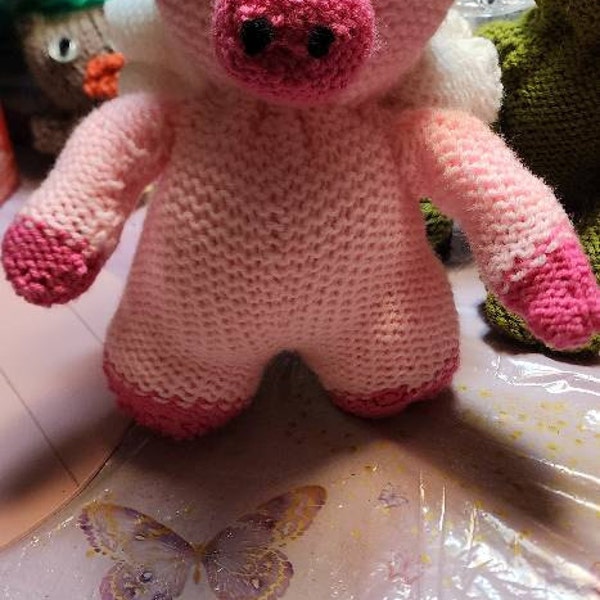 Flying Pig Knitting Machine Pattern PDF ONLY Addi Sentro - Etsy