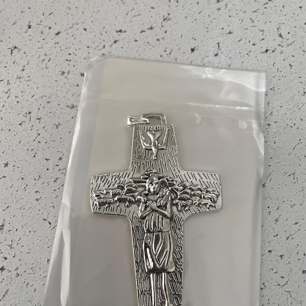 Saint Damian San Damiano Assisi Big Silver Pendant Cross Catholic Cross ...