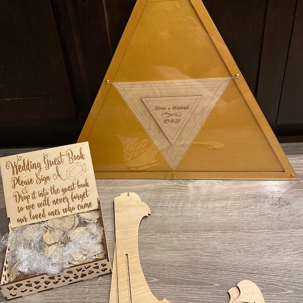 Triangle Wedding Guest Book, Guest Book, Wedding Guest Book, GUEST BOOK ...