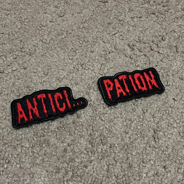 ANTICI... PATION - Embroidered Patch Set - Rocky Horror Cult Classic ...