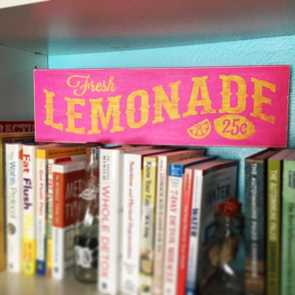 Custom Fresh Lemonade Sign, Lemonade for Sale, Lemon Decor, Farmhouse ...