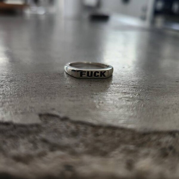 Mickey Mouse Ring Sterling Silver Ring Signet Ring Mickey Ring Engraved ...