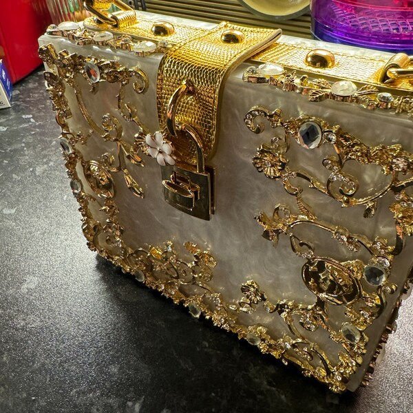 Pre Order Acrylic Crystal Evening Box Bag - Etsy