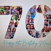 Number 70 Photo Collage 70th Birthday Number Collage Printable Canva ...