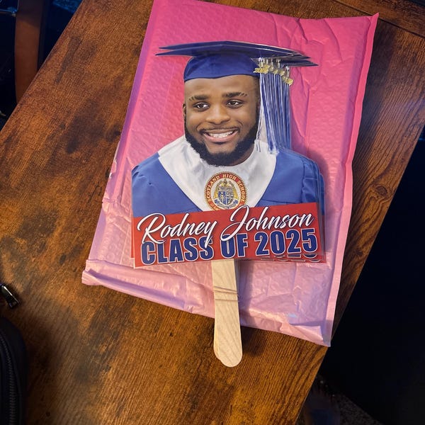 Custom Graduation Big Head Photo Fans - Personalized Hand Fan ...