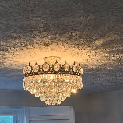 Vintage Art Deco Retro 80s Ceiling Hall Light Murano Milk Glass ...