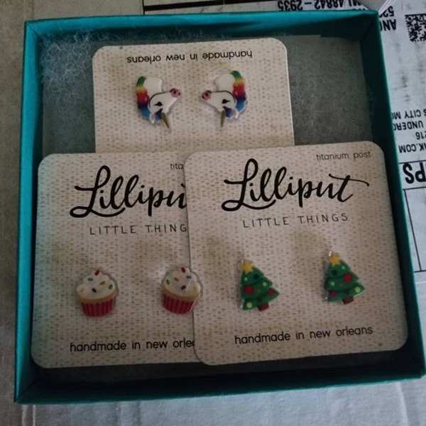 Christmas Tree Stud Earrings: Titanium Posts, Hypoallergenic - Etsy