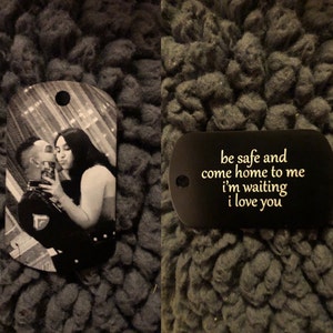 CUSTOM Photo Dog Tag Couples Photo FREE SHIPPING Boyfriend, Girlfriend ...