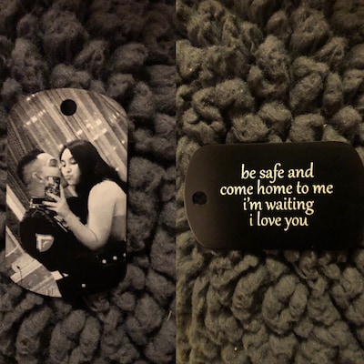 CUSTOM Photo Dog Tag Couples Photo FREE SHIPPING Boyfriend, Girlfriend ...