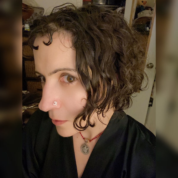 Ohm Nose Stud * Ohm Nose Ring * Yoga Nose Jewelry * Meditation Nose ...