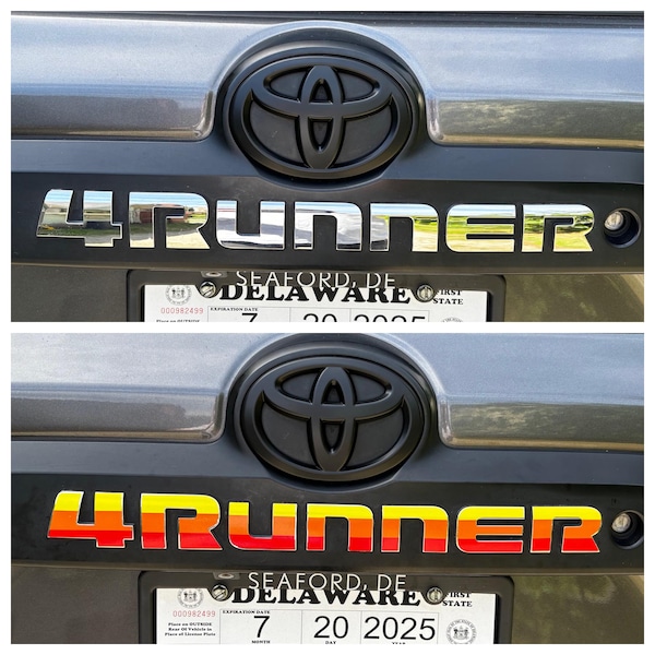 Fits 2010-2024 Toyota 4runner Rear Emblem 3M Vinyl Decal Overlay - Etsy