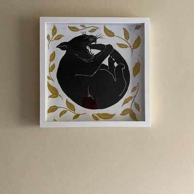 Cimaruta Good Luck Charm Original Linocut Print, 8 X 8 Wall Art - Etsy