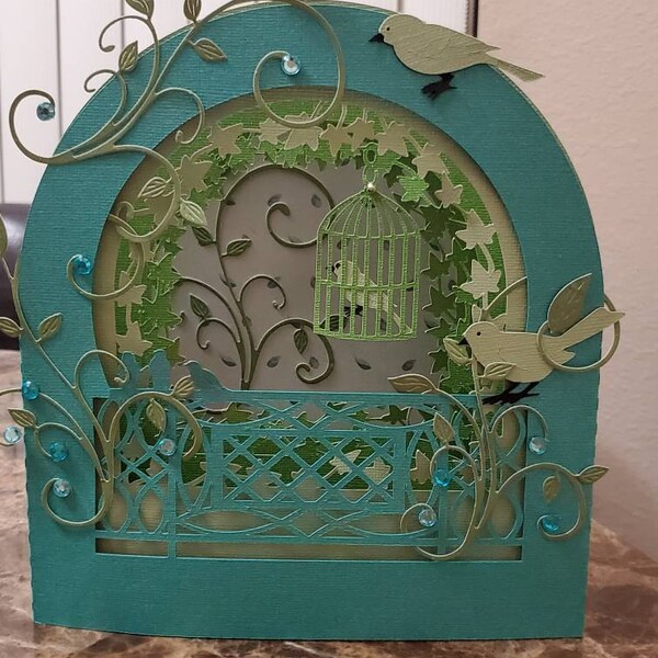 Little Birds Box Card Template - Etsy Australia
