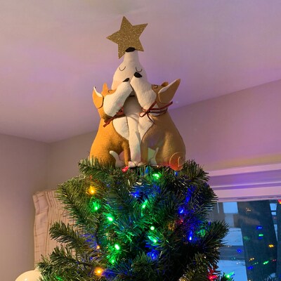 Multiple Dog Tree Topper 2 or 3 // Dog Christmas Tree - Etsy Canada