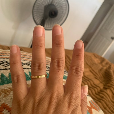 7mm Solid Gold Men's Wedding Band BEVELED ICE MATTE 10k 14k 18k Gold ...