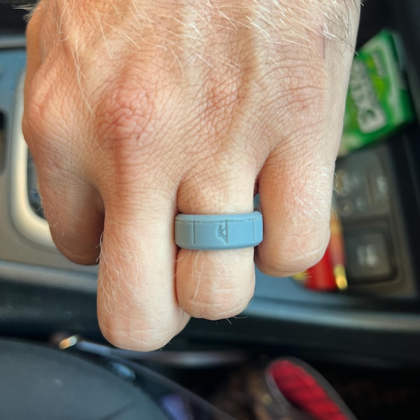 Wildfire Ring Affirmation Mantra Rings Personalized Silicone Beveled ...