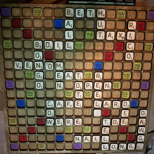 Scrabble Game Set (improved Thicker Board) - Etsy