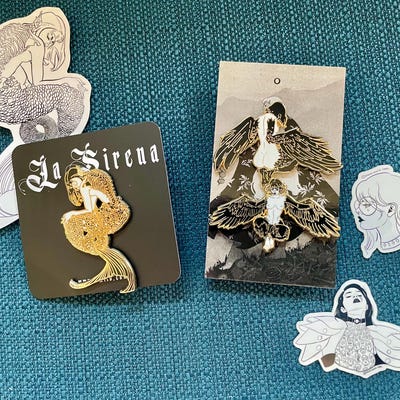 Harpy Front Mythical Creature Hard Enamel Pin - Etsy