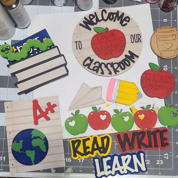 Teacher Tiered Tray/ Unfinished Teacher Tiered Tray Decor/ Teacher ...