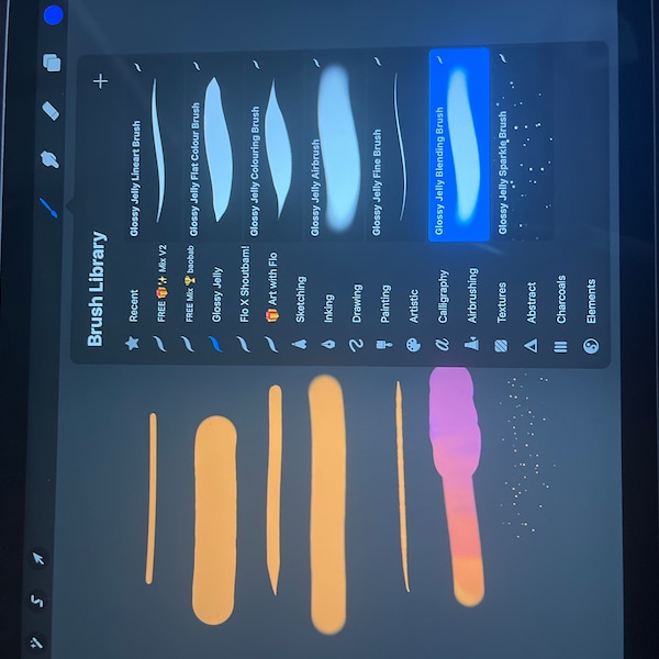 Glossy Jelly Anime Brush Set - Lineart and Color Brush Pack Ipad ...