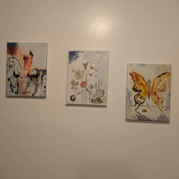 Custom Set of 3 Salvador Dali Wall Art Create Your Own Canvas Set ...