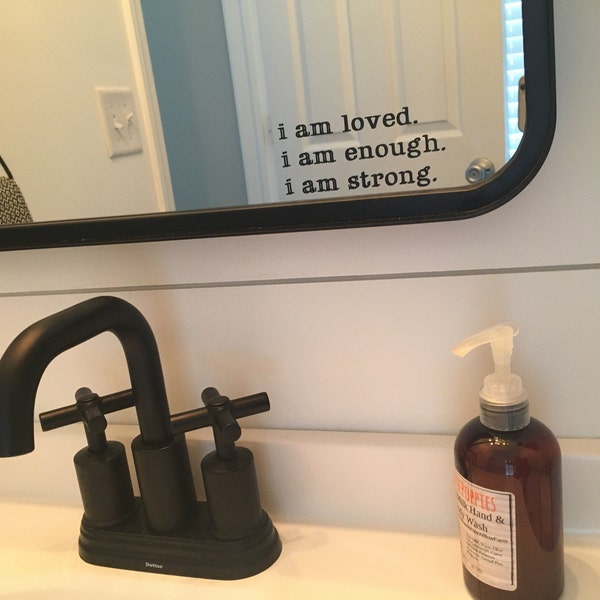 Motivational Mirror Decal - Mirror Sticker - Bathroom Decor - Positive ...